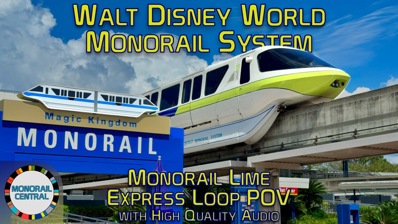Disney World Express Monorail w/ High Quality Audio 4K POV - September ...