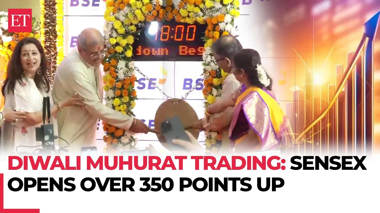 Diwali Muhurat trading 2024: Sensex opens over 350 points up in Samvat ...