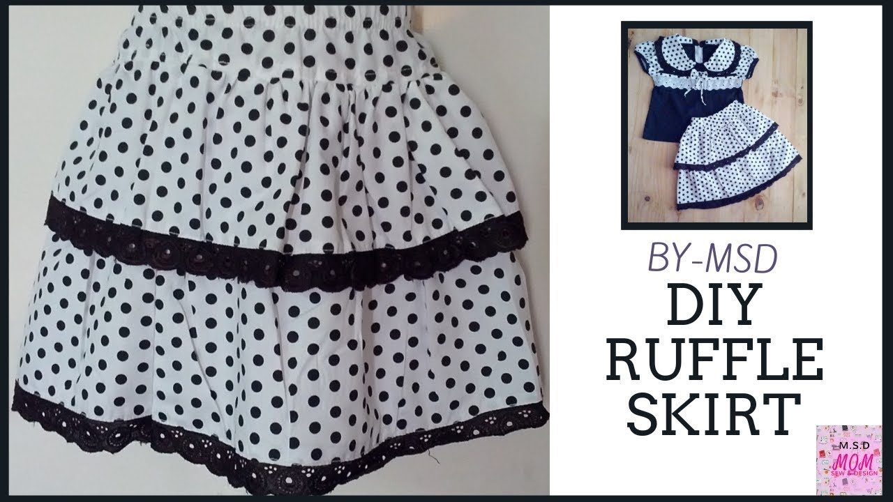 DIY Ruffle Skirt Tutorial | Cutting and Stitching - YouTube