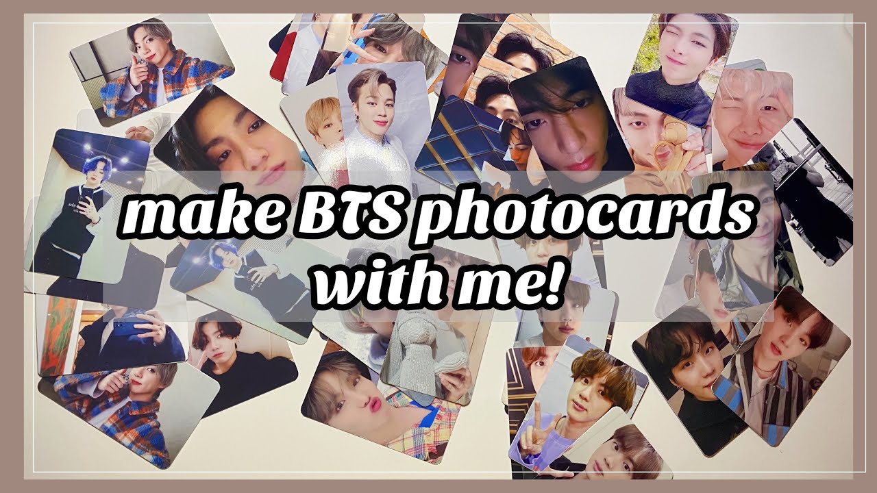 diy - make bts photocards with me ♡ - YouTube