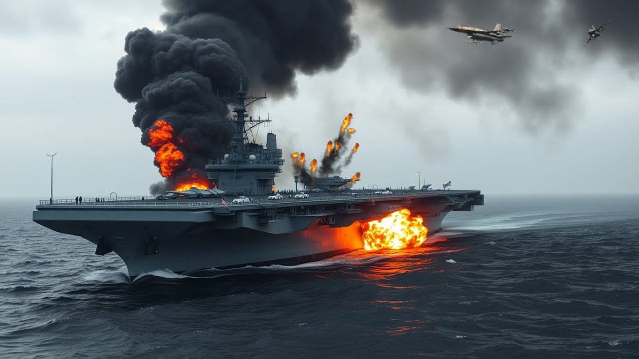 1 MINUTE AGO! Russia's last aircraft carrier was blown up by a ...