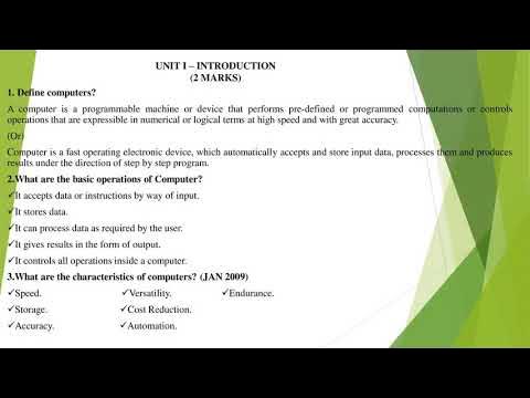 C Programming 2 Marks For all 5 units - YouTube