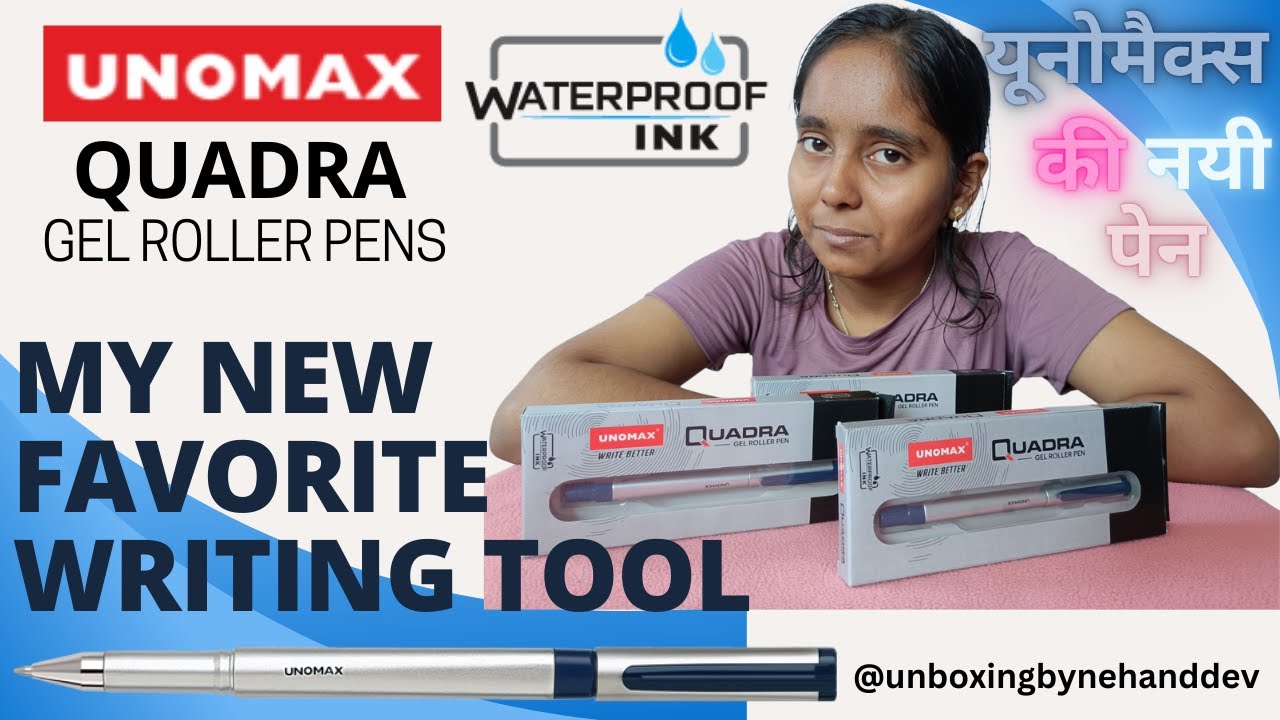 Unomax Quadra Roller Gel Pen: My New Favorite Writing Tool?! - YouTube