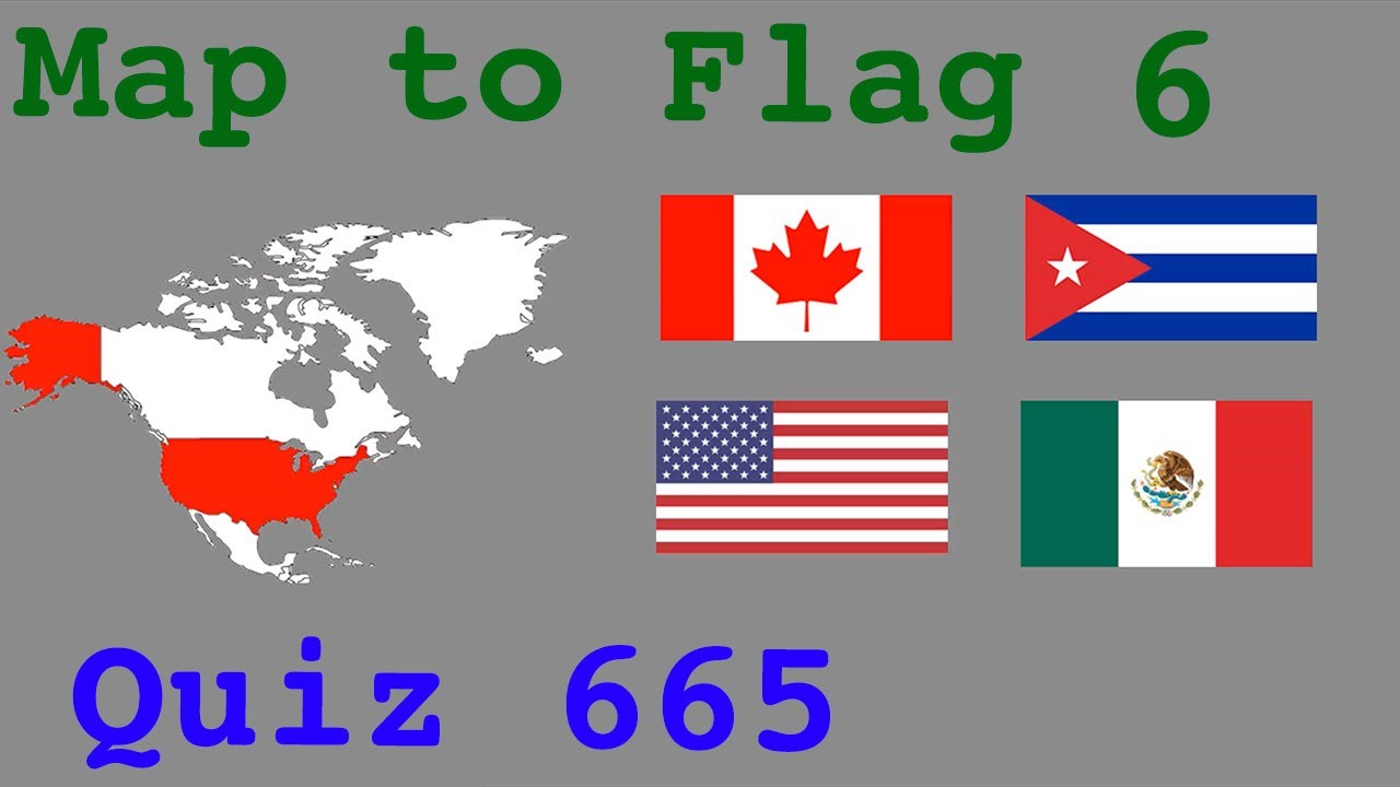 Geography Match Country on the map to its Flag Part 6. GK Quiz 665 ...