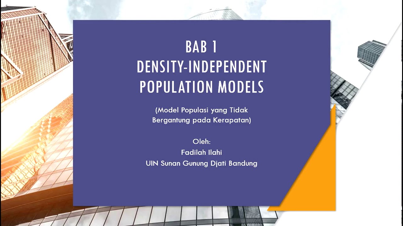 1. Density Independent Models - YouTube
