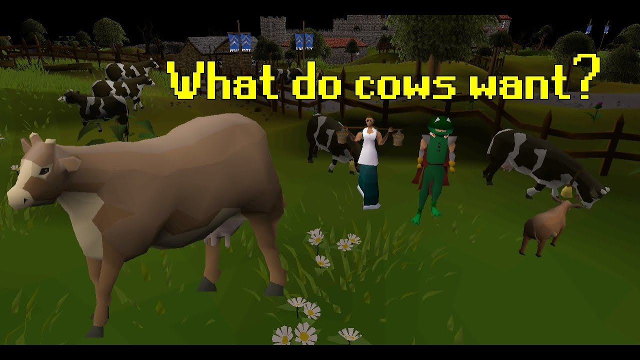 Attempting to figure out what cows want in Oldschool Runescape - YouTube