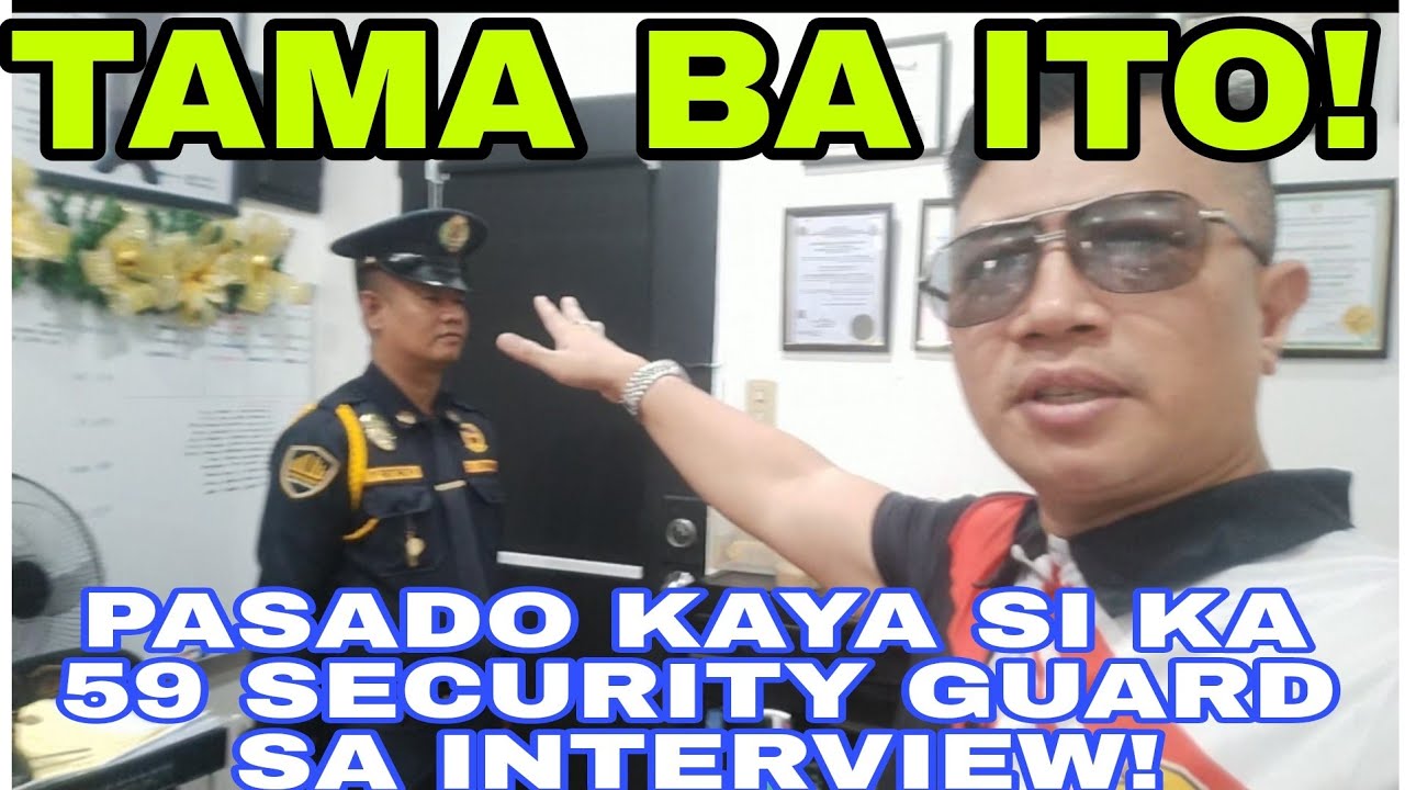 ITO ANG SIRYUSONG KA 59 SECURITY GUARD NA MAG TRABAHO/SNAPPY - YouTube