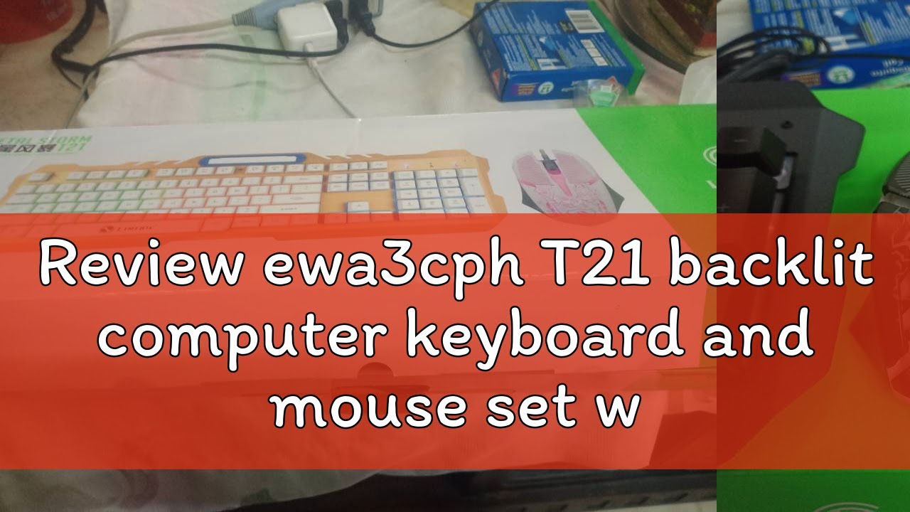 Review ewa3cph T21 backlit computer keyboard and mouse set wired gaming ...