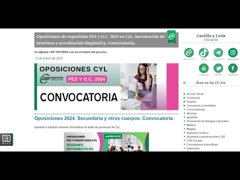 Tutorial para cumplimentar la solicitud de oposiciones PES y OC 2024 en CyL. - YouTube