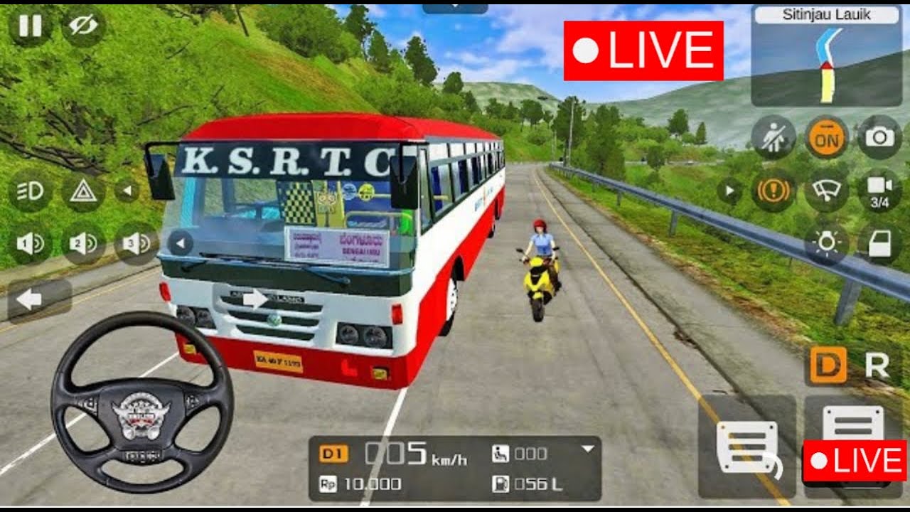 LIVE BUS BUS BUS BUS BUS DRIVING OFF ROAD HILL WAY - YouTube
