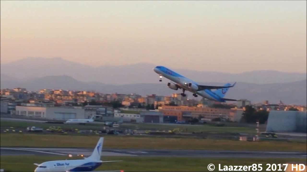 Thomson Airways (TUI) B757-200WL / Sunset Take off from Naples ...