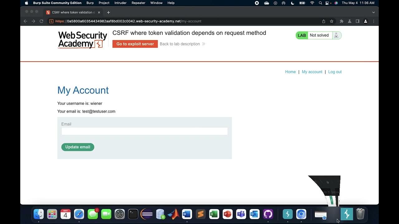 #6 CSRF Attack - Lab: Token Validation Depends on Request Method - YouTube