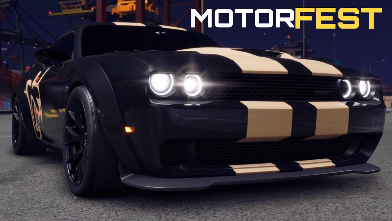 1000HP HELLCAT SRT CHALLENGER The Crew MotorFest | 0 Traction! POV ...