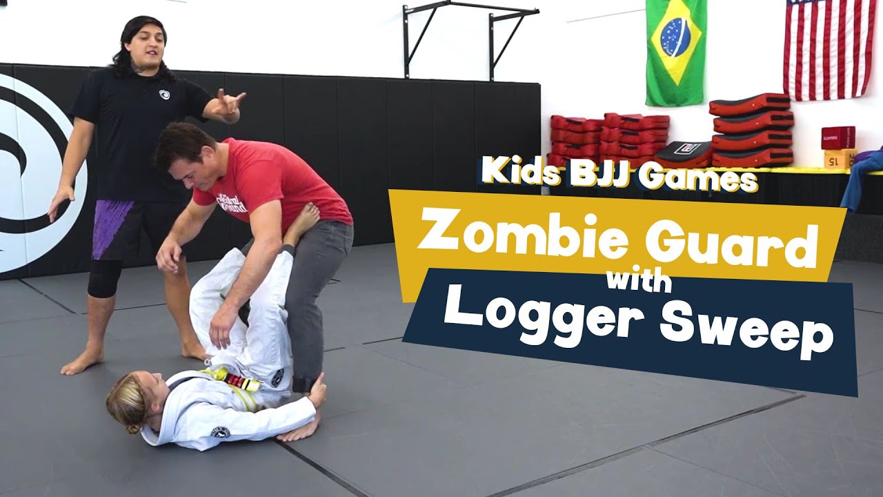 Kids BJJ Games: Zombie Guard with Logger Sweep - YouTube