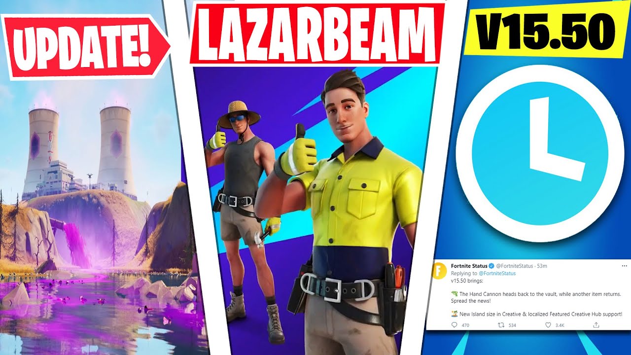 Fortnite Lazarbeam SKIN Set & EMOTE! (Release Date) 15.50 FINAL Update ...