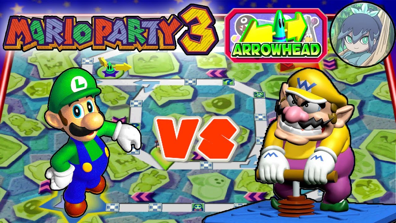 Mario Party 3 Duel Mode - Arrowhead Board - Luigi VS Wario (Game 4 ...