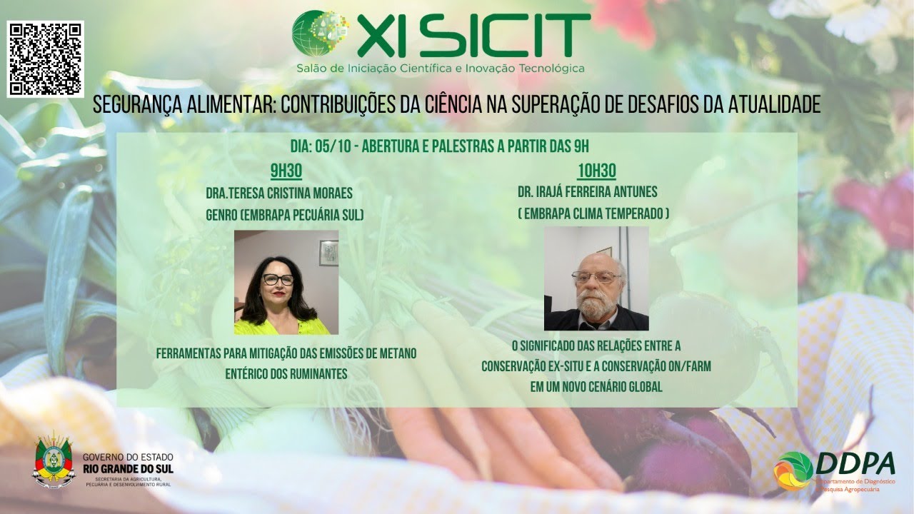 XI SICIT 2022 - Abertura Segurança Alimentar: contribuições da ciência ...