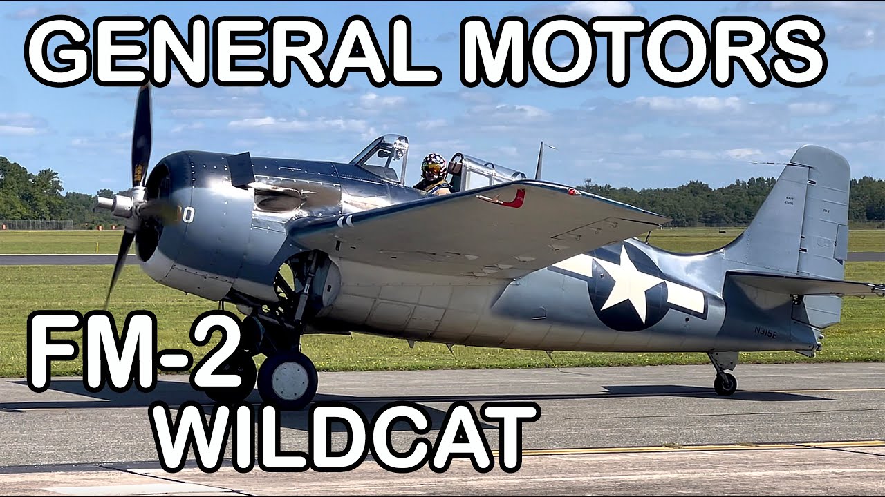 FM-2 Wildcat (General Motors/Grumman) Engine Sounds | Naval Air Station ...
