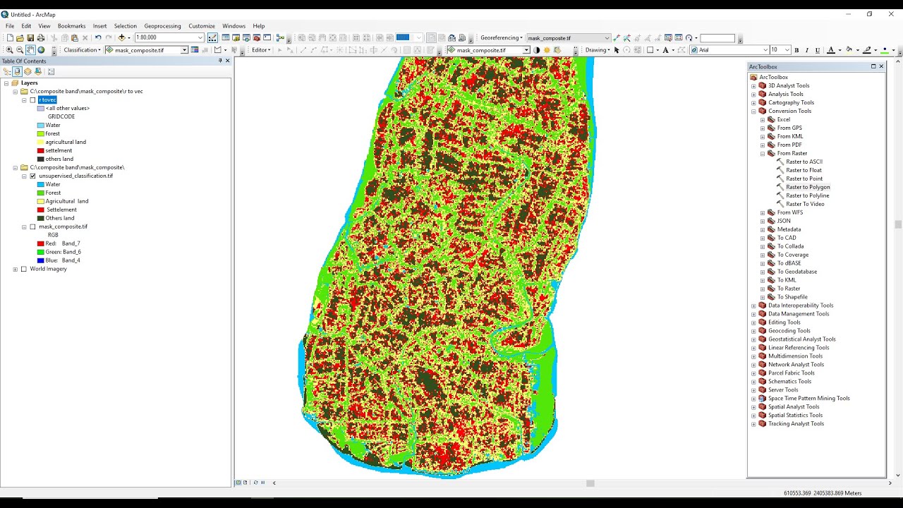 How to do Unsupervised Classification using ArcGIS, Land use cover map - YouTube