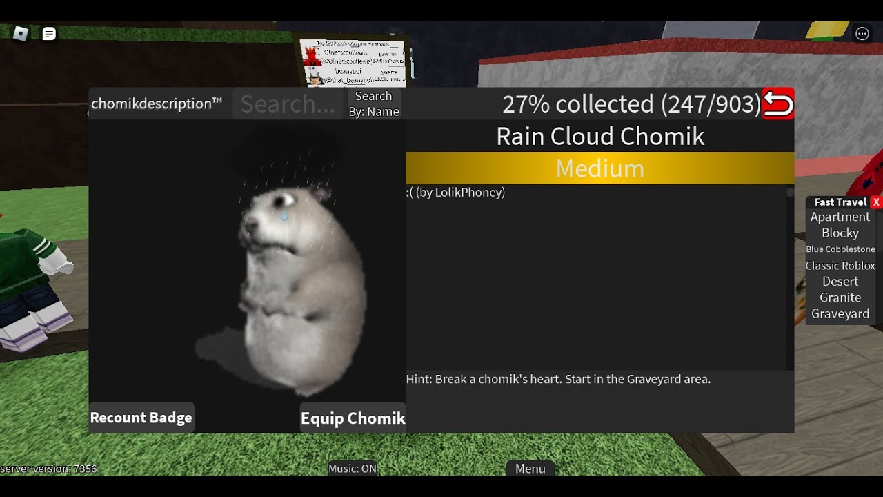 Roblox Find The Chomiks | How To Find Rain Cloud Chomik - YouTube