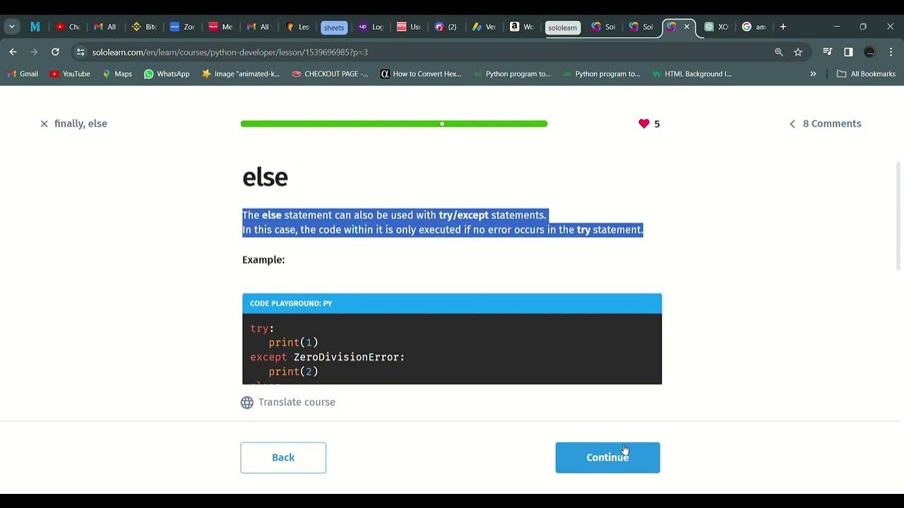 107 finally, else | Python Developer | Sololearn - YouTube 107 finally, else | Python Developer | Sololearn - YouTube