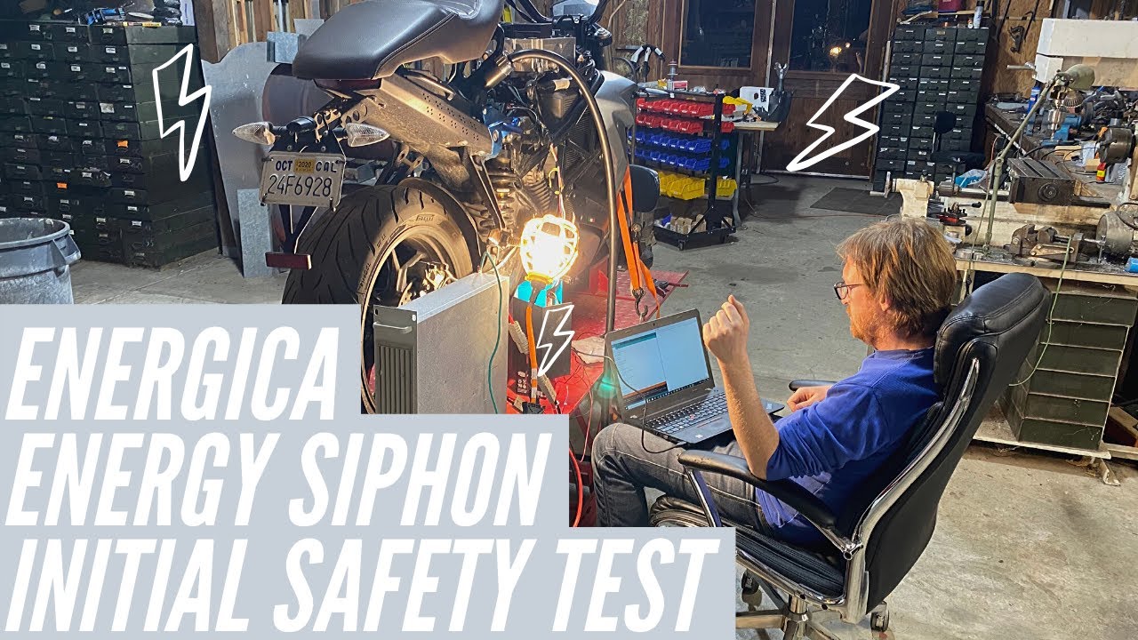 Energica Energy Siphon initial tests with safety protocols. - YouTube