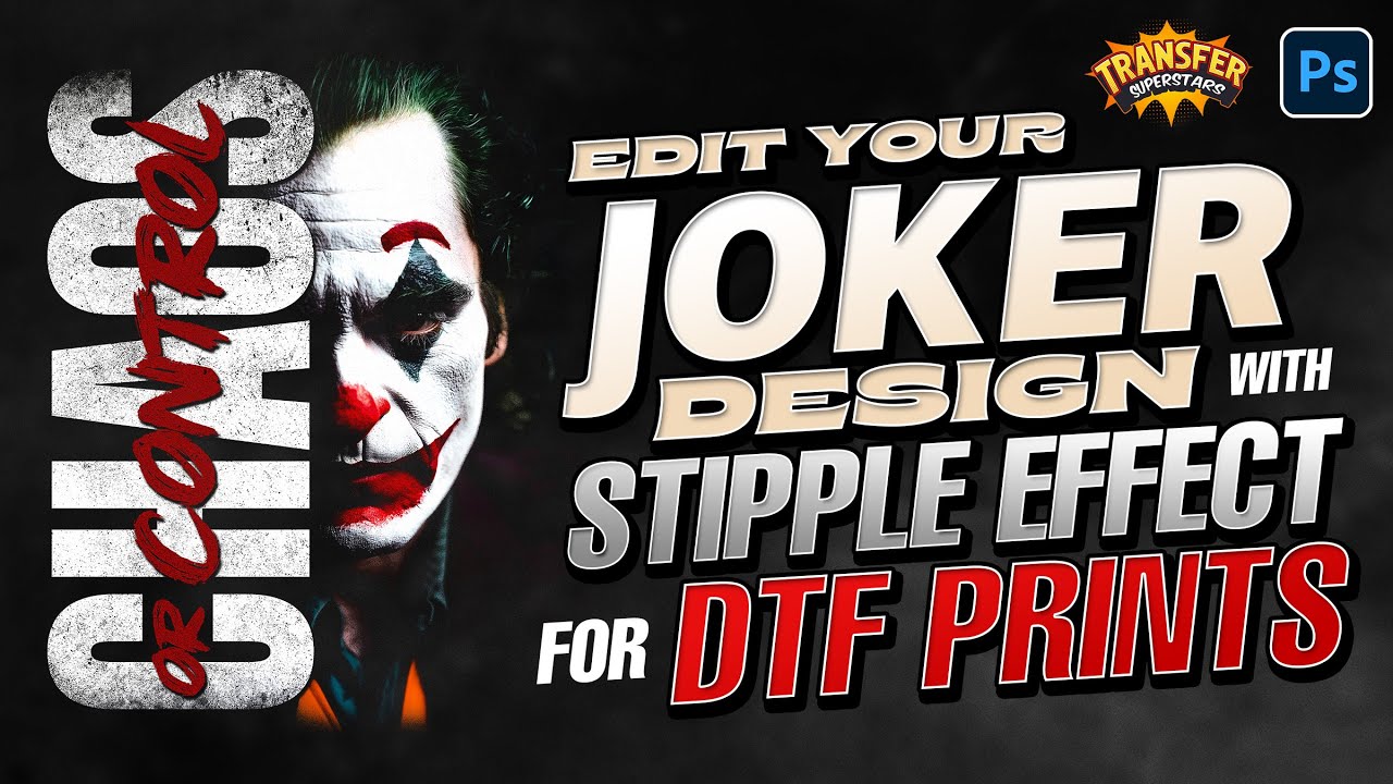 Edit Your Joker Design with Stipple Effect for DTF Prints - YouTube