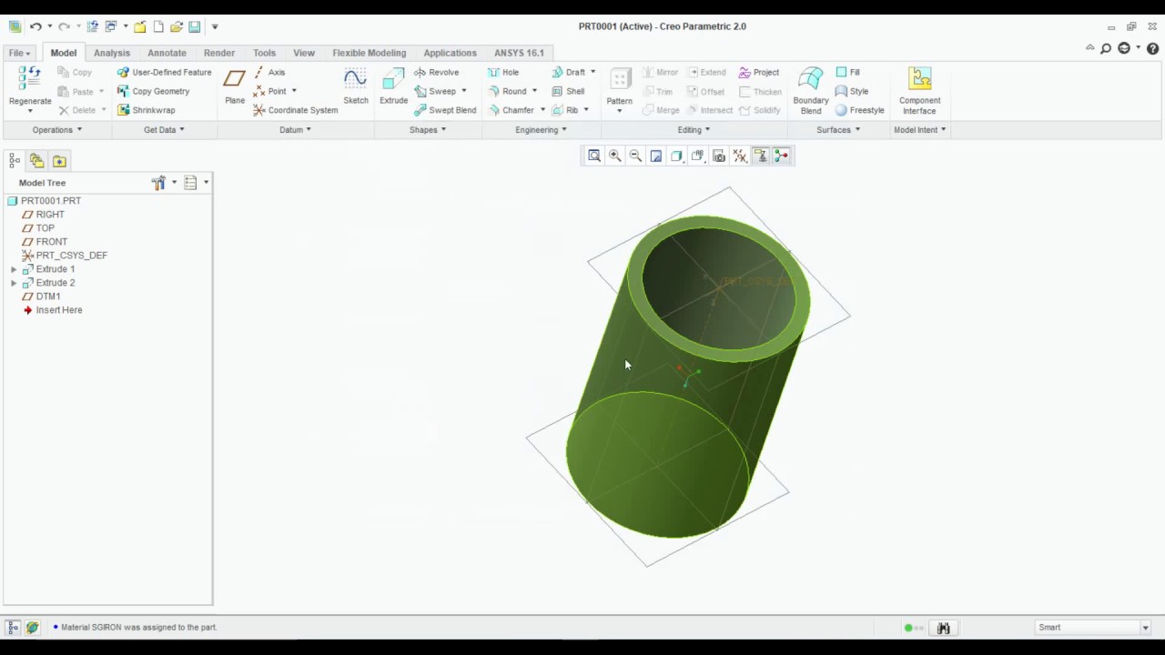 How to create new material and edit its properties in PTC CREO - YouTube