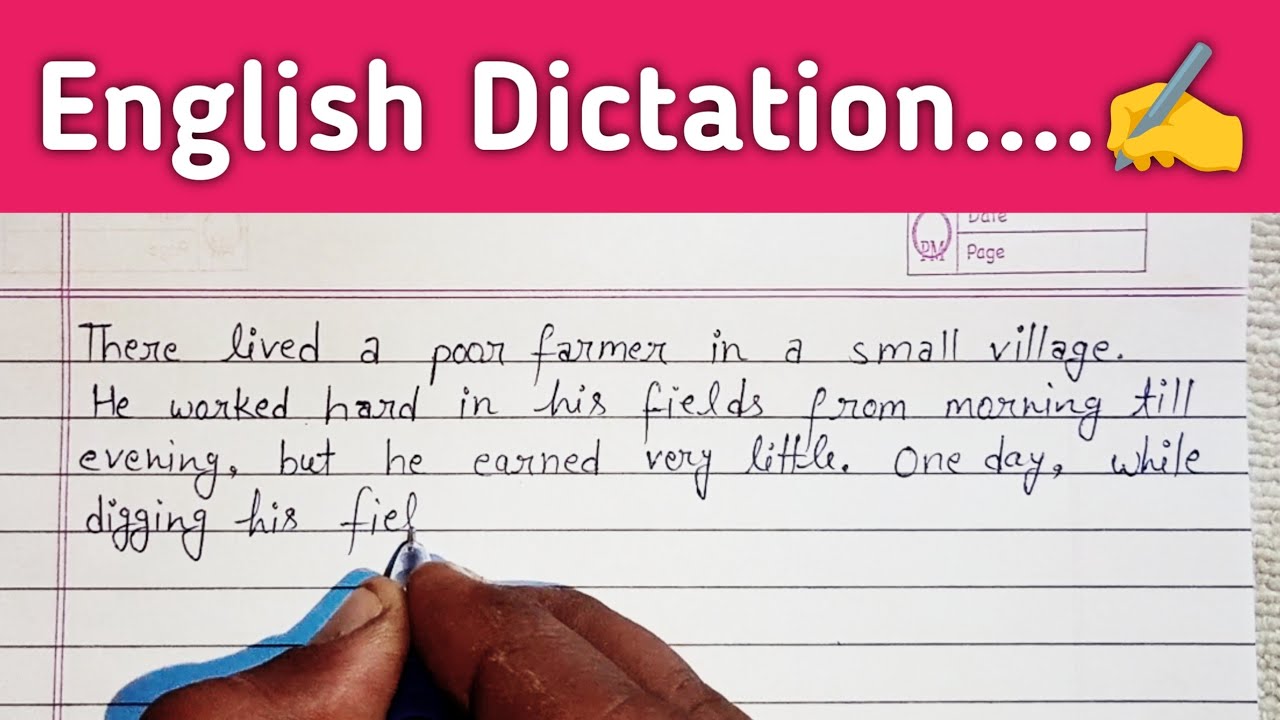 English Dictation for beginners | English words writing practice ...