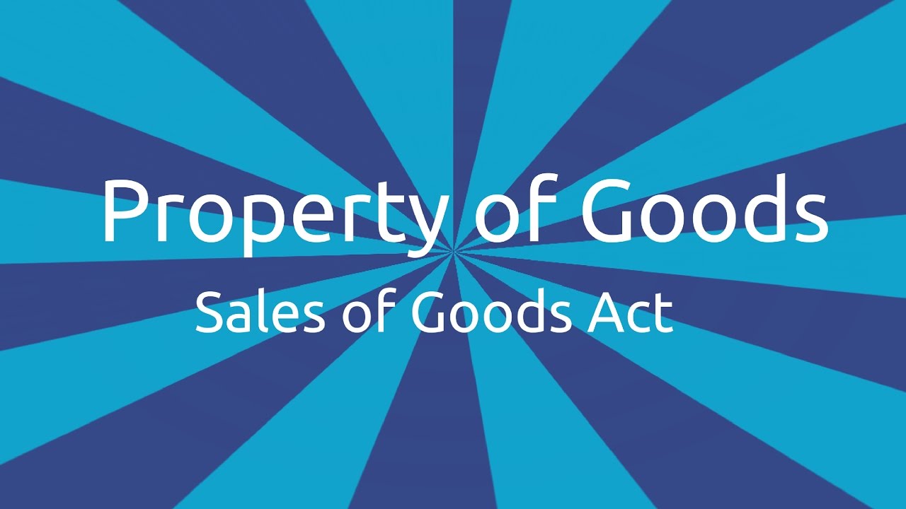 What is Property of Goods | Transfer of Ownership and Delivery | CA CPT ...