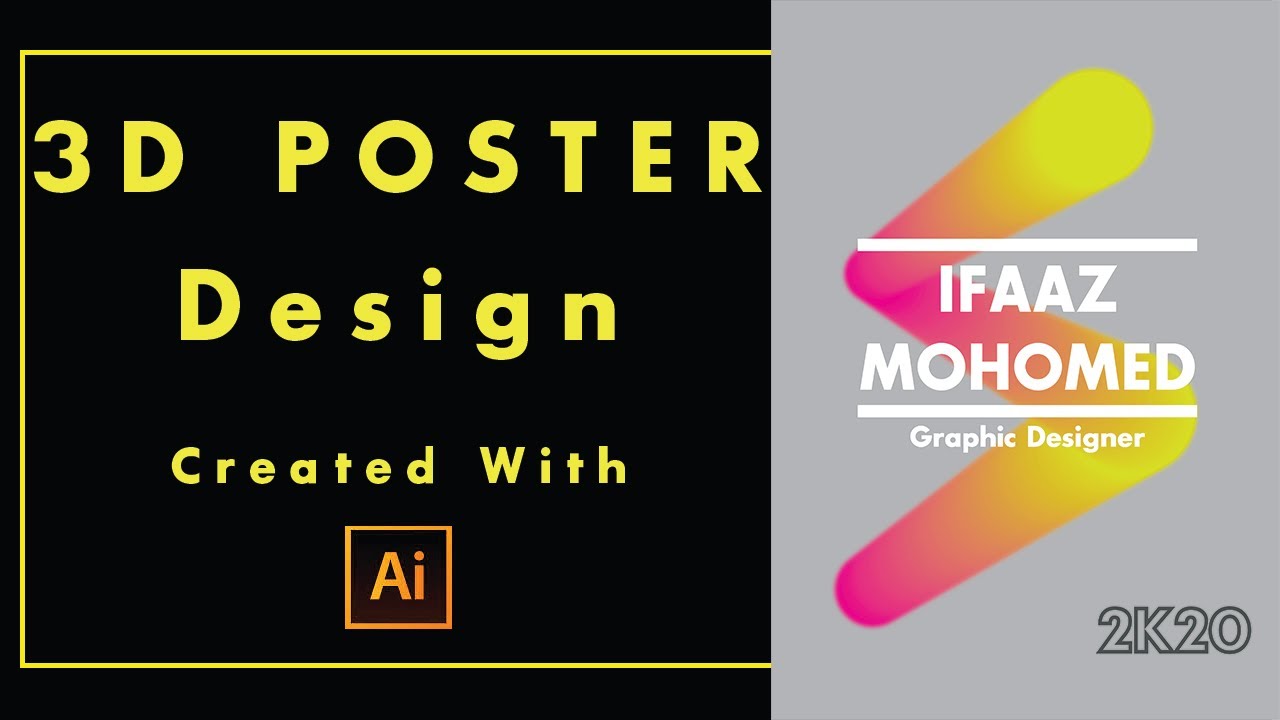 3D poster Design || Adobe Illustrator || Professional Poster Design ...