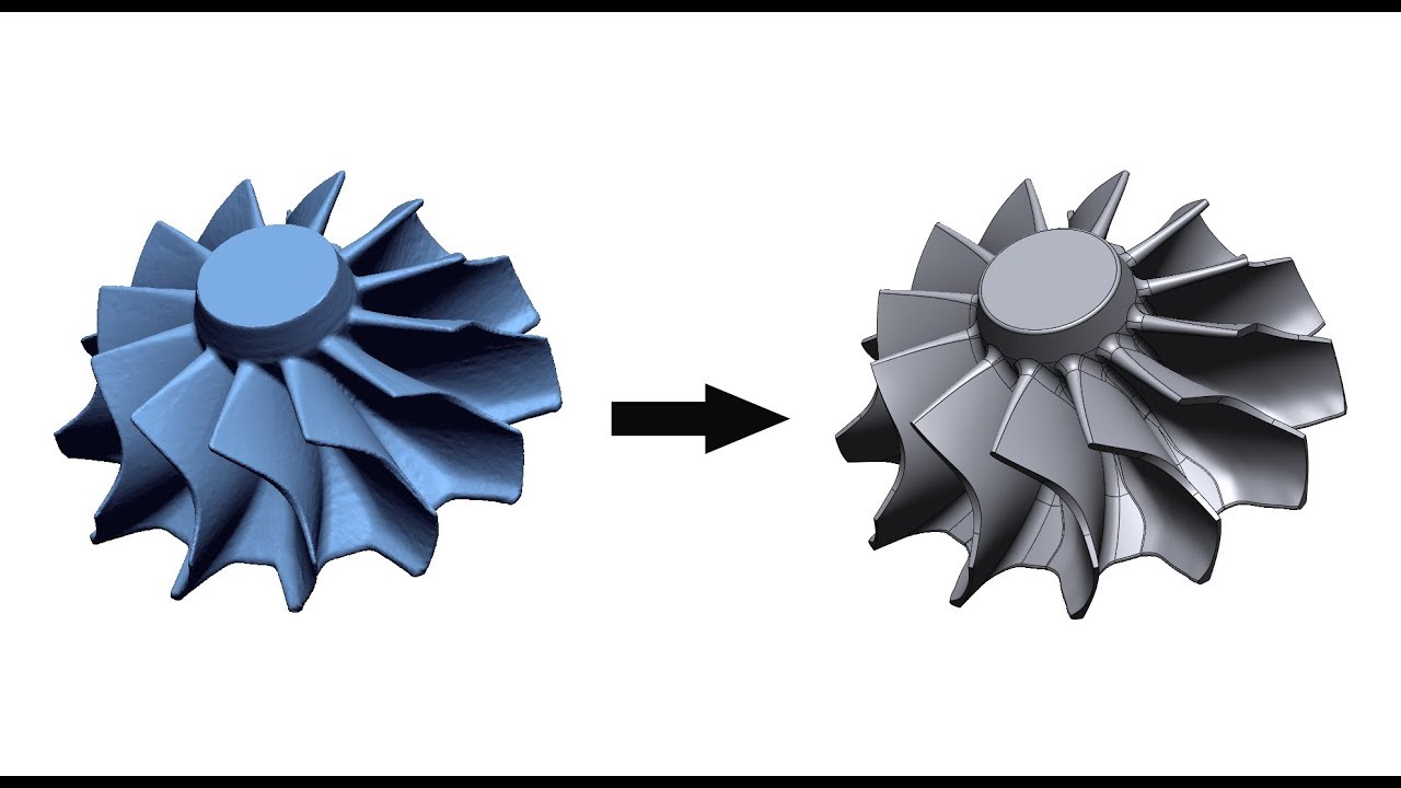 STL to CAD. Turbine. Workflow #2 - YouTube