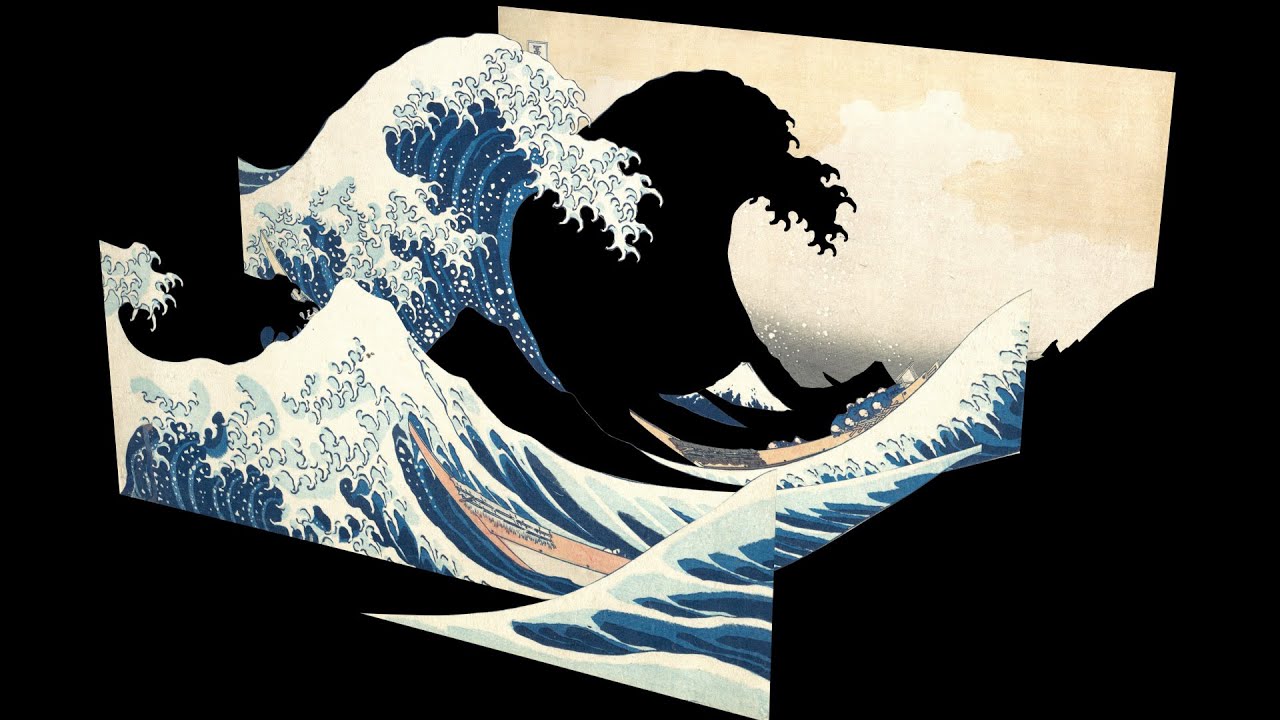 Hokusai Great Wave animation - YouTube