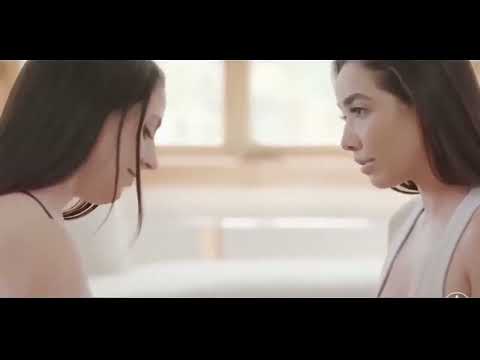Beautiful lesbians yoga kiss #000