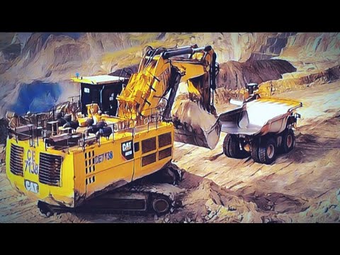 cat 6030 excavator coal mine operations - YouTube