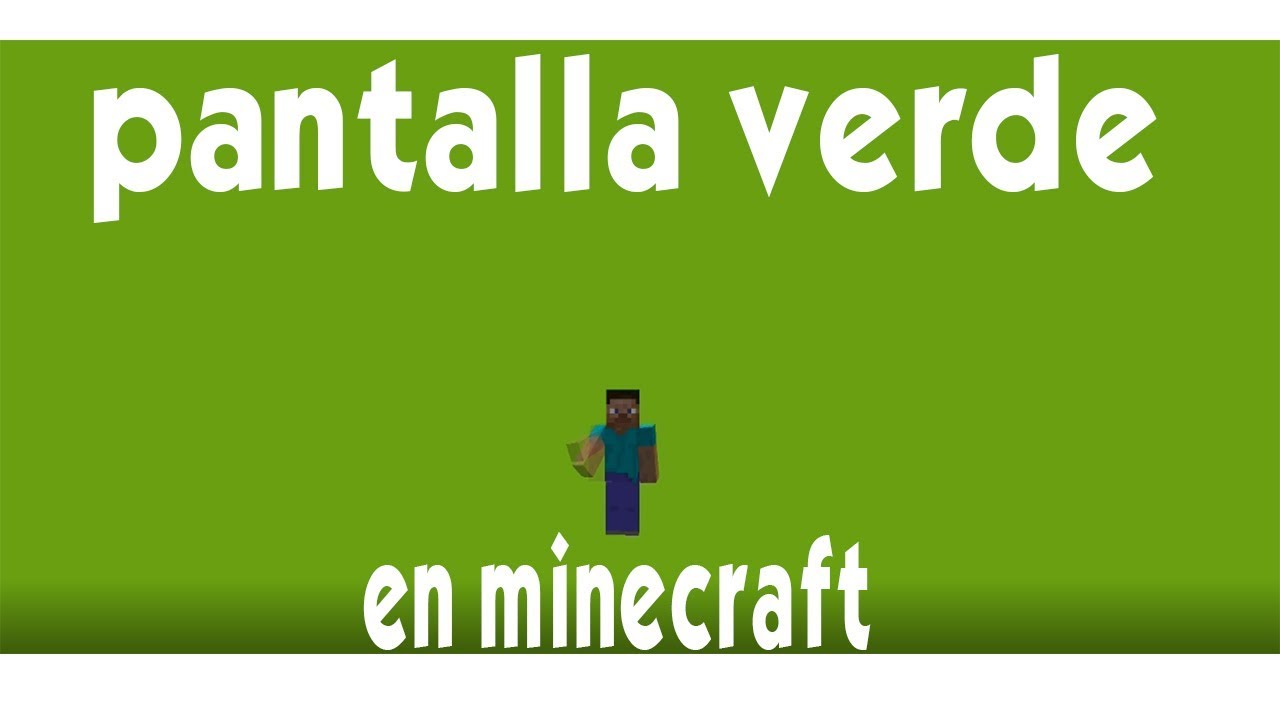 😍COMO HACER una PANTALLA VERDE en MINECRAFT (SIN MOBS) - YouTube