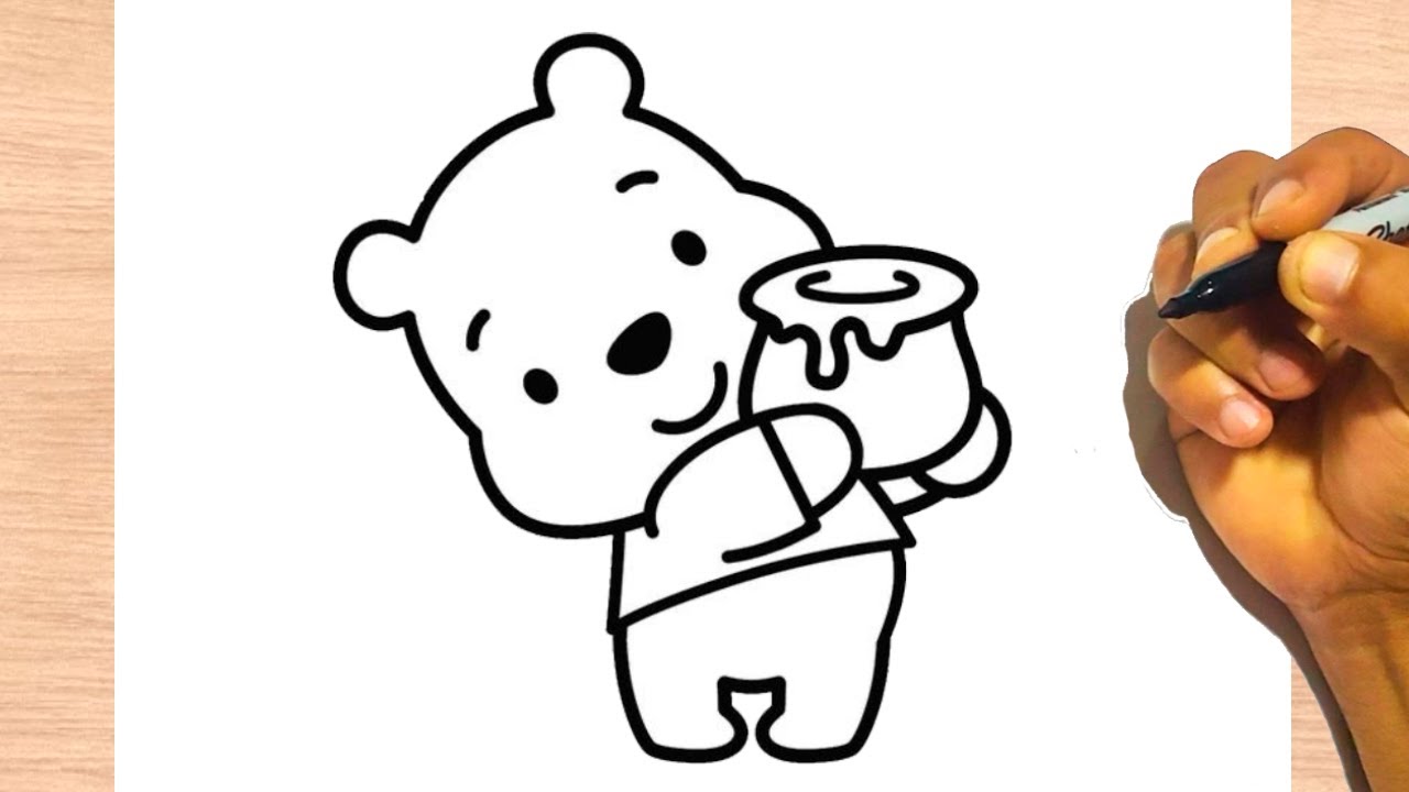 How to Draw WINNIE THE POOH easy - Drawing Step by Step - YouTube