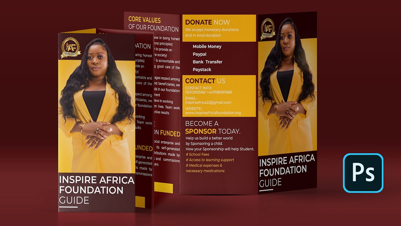 Trifold Brochure Design | Adobe Photoshop 2023 Tutorial #photoshop2023 ...