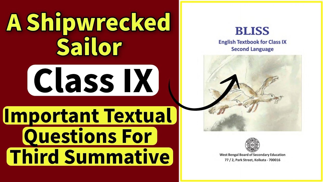 A Shipwrecked Sailor By Daniel Defoe Class 9 | Important Textual ...