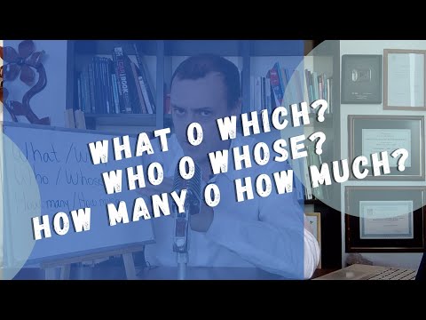 What o Which / Who o Whose / How many o How Much? - YouTube