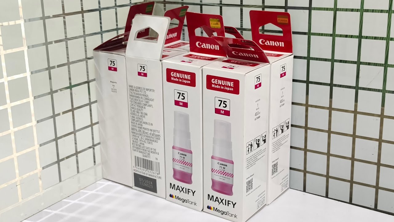 Canon Pixma GI-75 Magenta Ink Bottle - YouTube