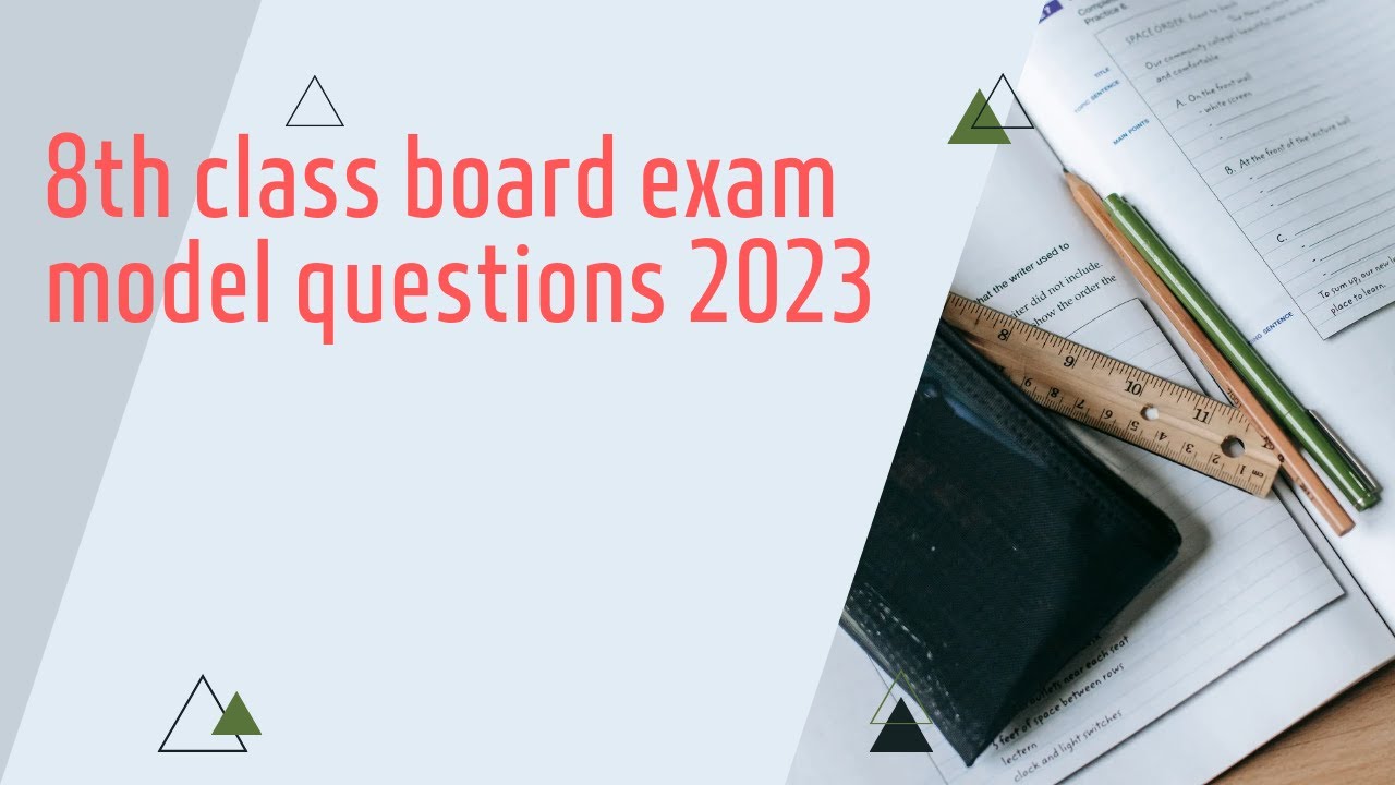 8th class board exam mathematics model question paper - YouTube