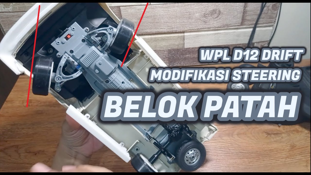 MODIFIKASI WPL D12 RC Drift Angle Steering, Modifikasi Belok Patah ...