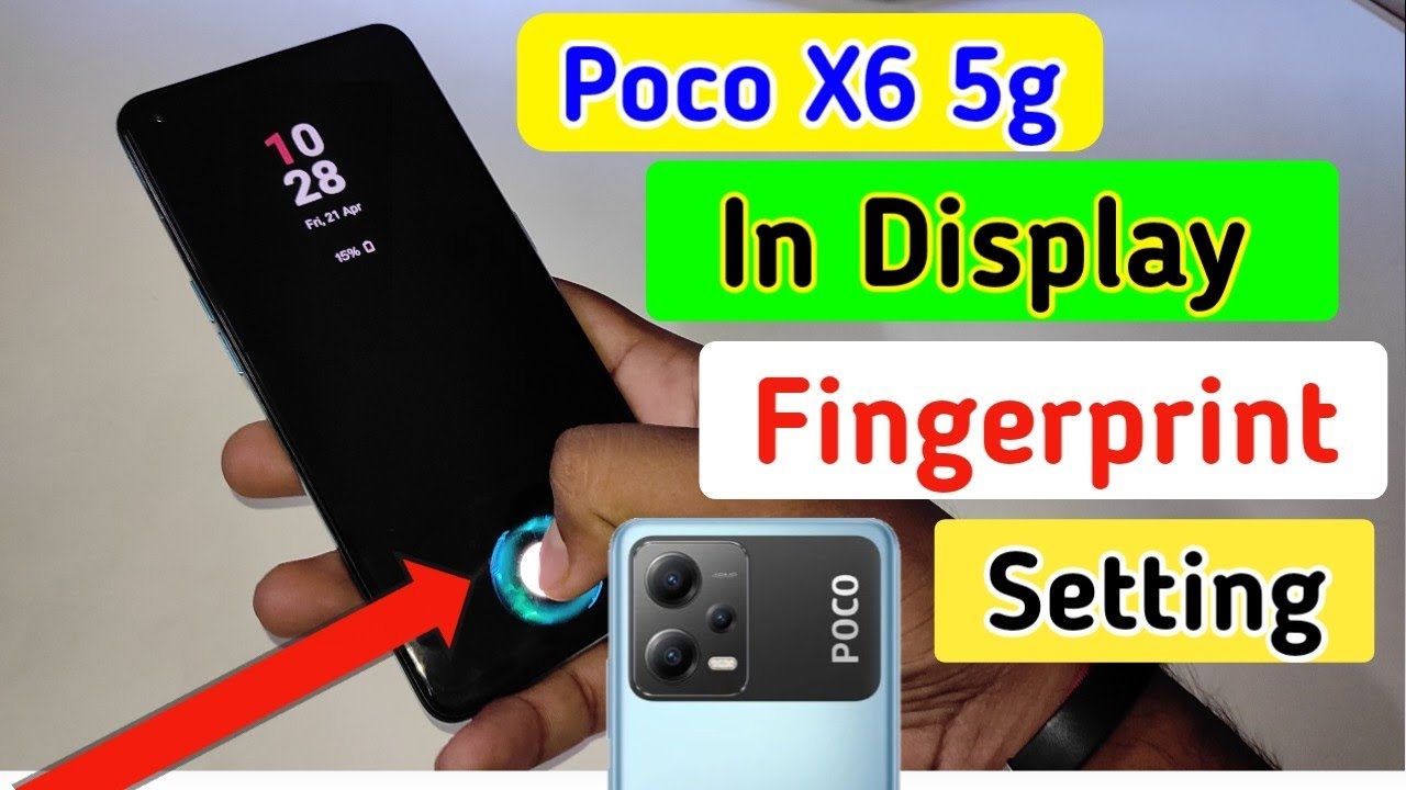Poco x6 5g display fingerprint setting/Poco x6 5g fingerprint screen ...