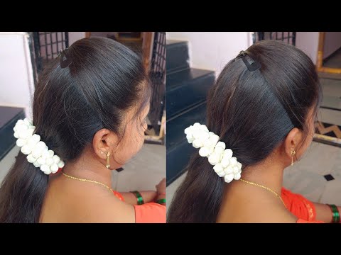 Try this Beautiful buff Hairstyle on sarees #Anjali's creations # ...