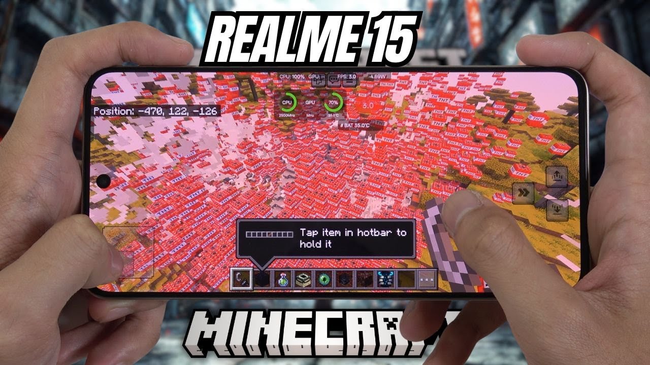 Realme 15 test game MineCraft | Dimensity 7300+ - YouTube