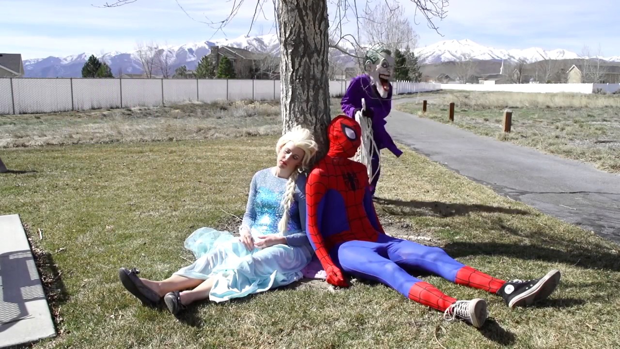 FROZEN ELSA TWIN BABIES Spiderman & Frozen Anna Funny Superhero movie ...
