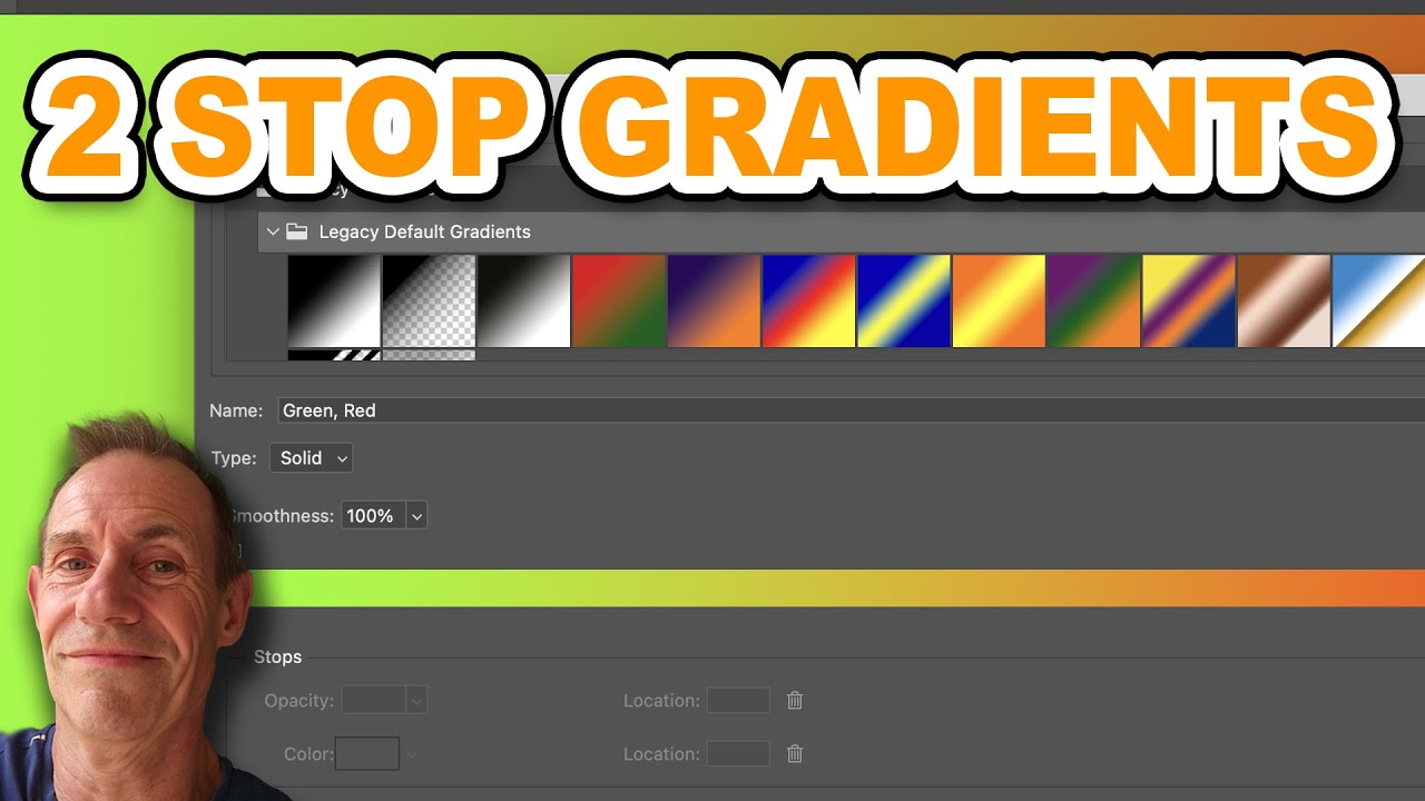 How To Edit Basic Gradients In Photoshop For Beginners - YouTube