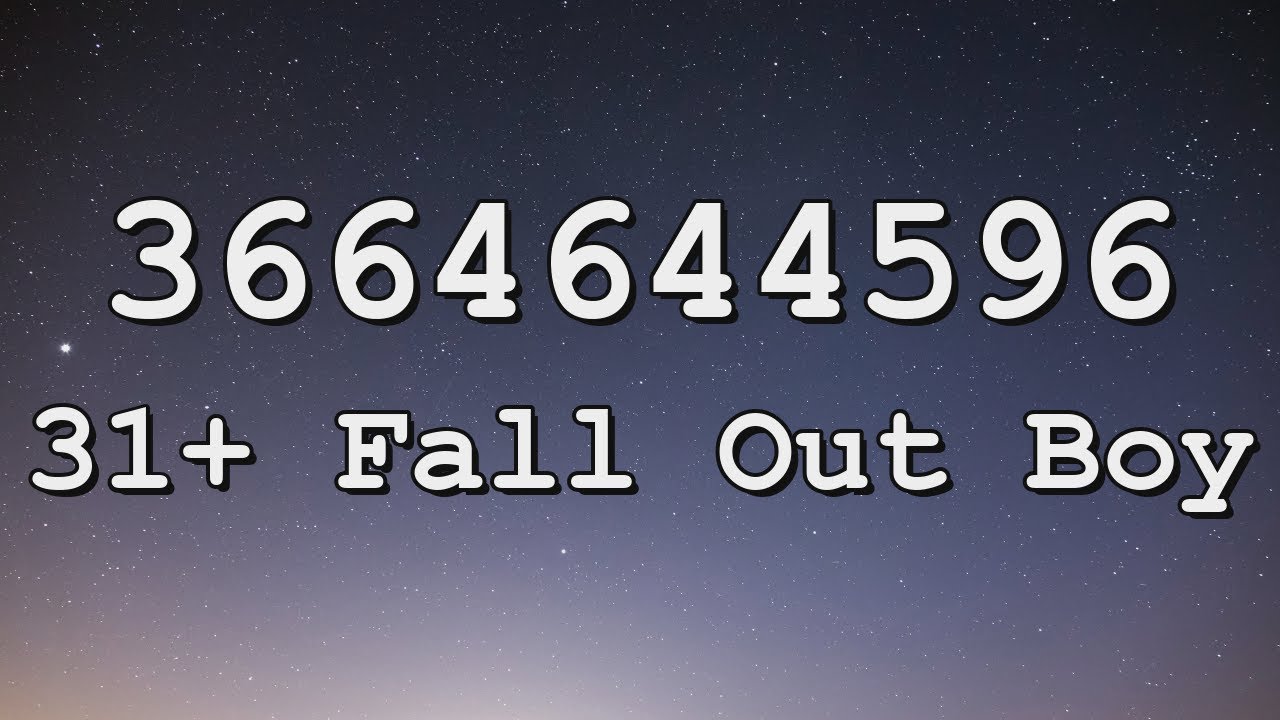 Fall Out Boy Roblox Song IDs - YouTube