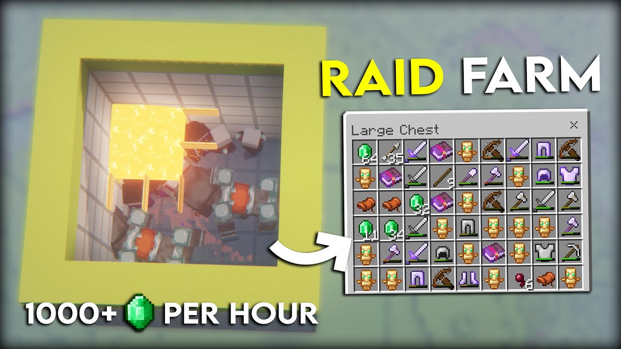 Minecraft 1.19 RAID FARM TUTORIAL in Minecraft Bedrock (MCPE/Xbox/PS4 ...